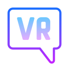 Vrchat icon in Gradient Line Style