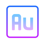 Adobe Audition icon in Gradient Line Style