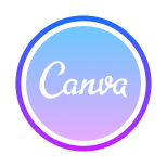 Canva icon in Gradient Line Style