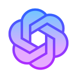 ChatGPT icon in Gradient Line Style