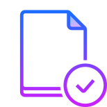 Check File icon in Gradient Line Style