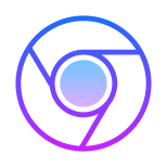 Chrome icon in Gradient Line Style