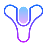 Destiny 2 icon in Gradient Line Style