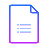 Google Forms icon in Gradient Line Style