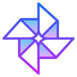 Google Photos icon in Gradient Line Style