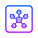 Hub icon in Gradient Line Style
