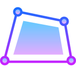 Irregular Quadrilateral icon in Gradient Line Style