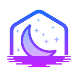 Lunar Client icon in Gradient Line Style