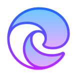 Microsoft Edge icon in Gradient Line Style