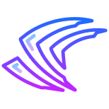 NVIDIA GeForce icon in Gradient Line Style
