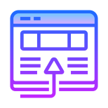 Open in Browser icon in Gradient Line Style