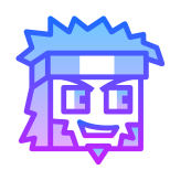Pixel Gun 3d icon in Gradient Line Style