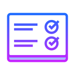 Report Card icon in Gradient Line Style