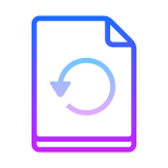 Restore Page icon in Gradient Line Style
