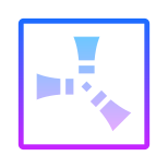Rust Game icon in Gradient Line Style