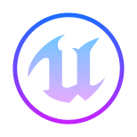 Unreal Engine icon in Gradient Line Style