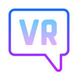 Vrchat icon in Gradient Line Style