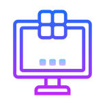 Windows Client icon in Gradient Line Style