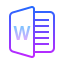 Microsoft Word icon in iOS Glyph Style