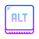 Alt icon in Cute Outline Style
