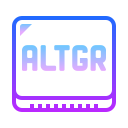 Altgr icon in Cute Outline Style