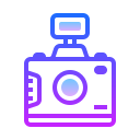 SLR Camera icon in Ice Cream Style