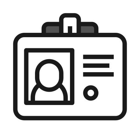 Security Pass icon in Gradient Line Style