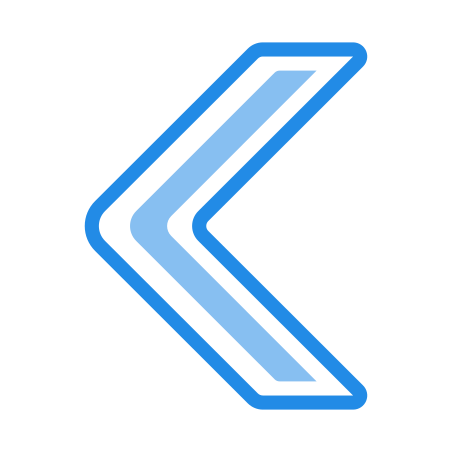 Chevron Left icon in Gradient Line Style