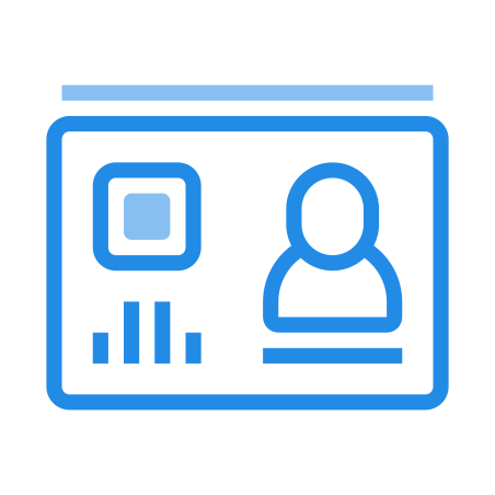 Smart Card icon in Gradient Line Style