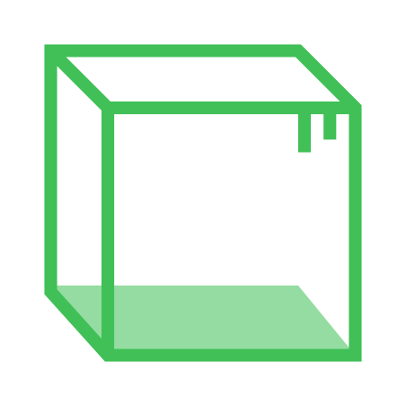 Bottom View icon in Gradient Line Style