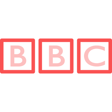 BBC icon in Gradient Line Style