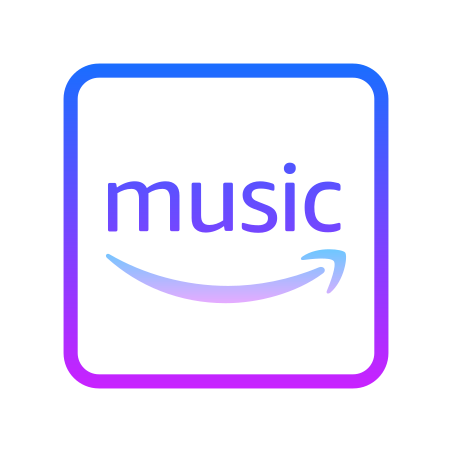 Amazon Music icon in Gradient Line Style