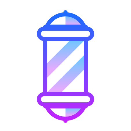 Barber Pole icon in Gradient Line Style