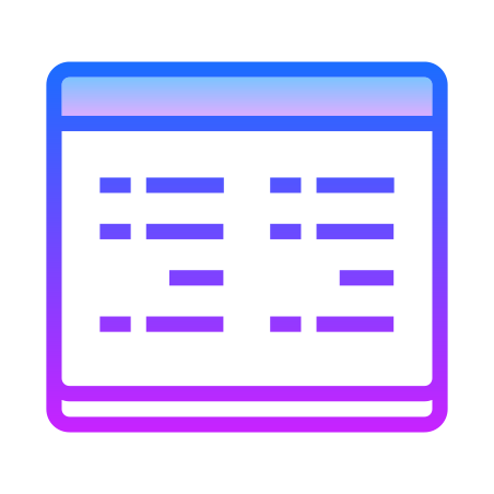 Cashbook icon in Gradient Line Style