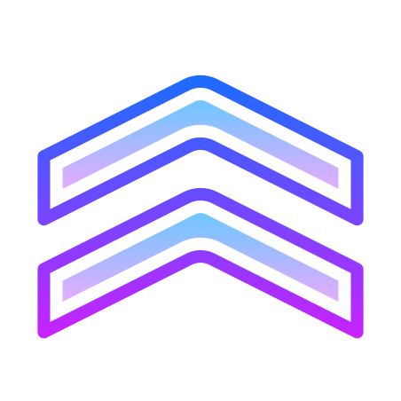 Chevron icon in Gradient Line Style