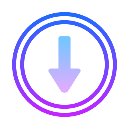 Scroll Down icon in Gradient Line Style