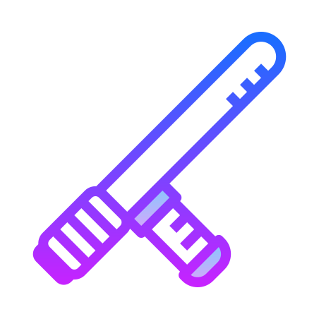 Cosh Weapon icon in Gradient Line Style