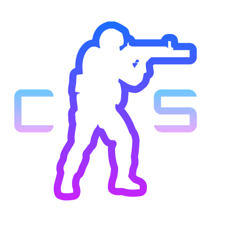Counter Strike icon in Gradient Line Style