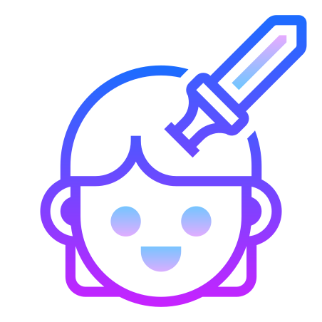Determined icon in Gradient Line Style