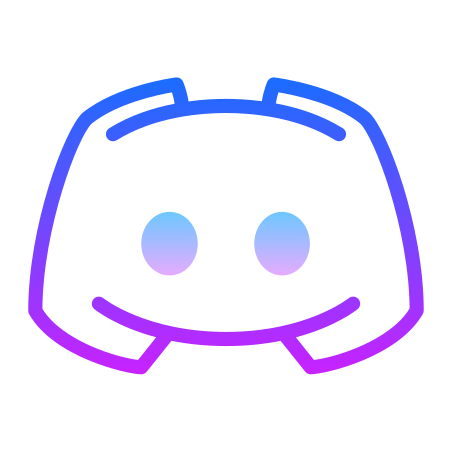 Discord icon in Gradient Line Style
