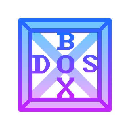 DosBox icon in Gradient Line Style
