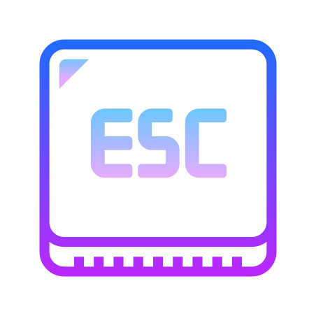 Esc icon in Gradient Line Style