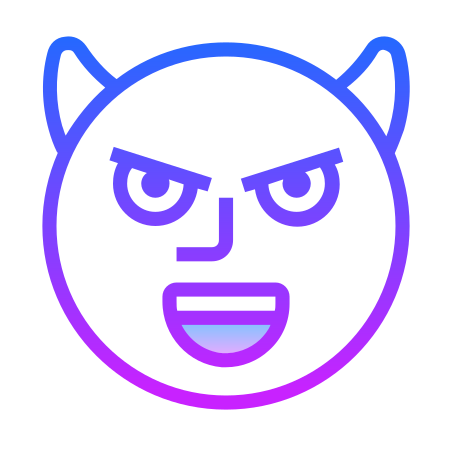Evil icon in Gradient Line Style