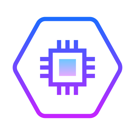 Google Compute Engine icon in Gradient Line Style
