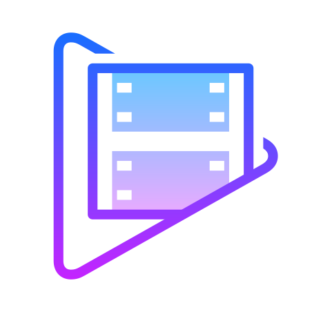 Google Play Movies And TV icon in Gradient Line Style