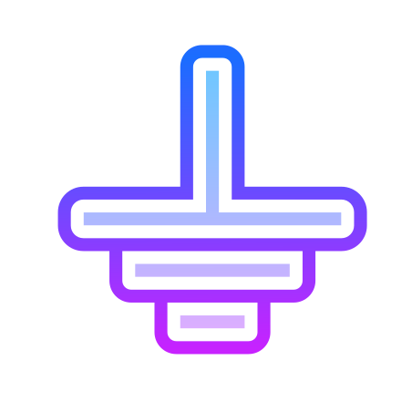 Ground Symbol icon in Gradient Line Style