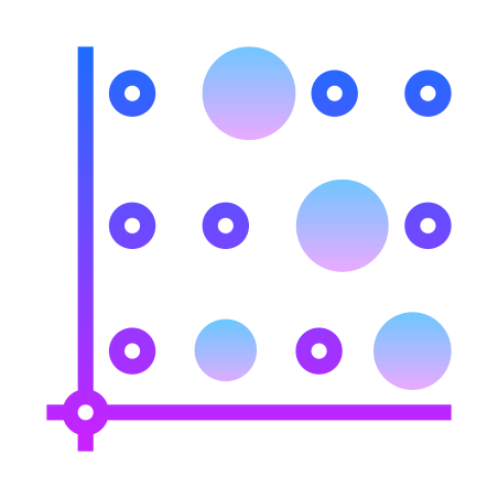 Heat Map icon in Gradient Line Style