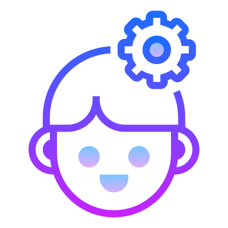 Inventive icon in Gradient Line Style