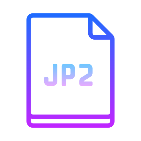 JP2 icon in Gradient Line Style