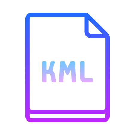 KML icon in Gradient Line Style